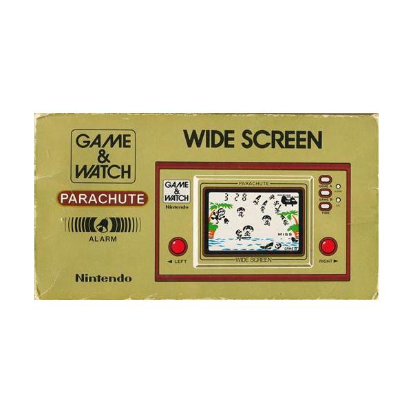 商品名: GAME&amp;WATCH WIDE SCREEN PARACHUTEメーカー名: 任天堂商品番号: L06493901商品カテゴリ: ゲームハード: その他型番: PR-21取扱説明書・機器取扱注意用紙欠品箱・本体イタミ有　弊...