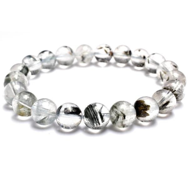 【材質】ブルーガーデンクォーツ 9-9.5mm 産地：ブラジル【サイズ】約9-9.5mm(±0.5mm)【腕周り】約16.5cm(伸縮性あり)【重さ】約25g【特徴・意味】浄化や癒しの石と言われる水晶の中でも、ガーデンクォーツは特にヒーリン...