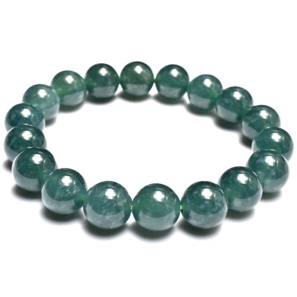 【材質】ブルージェダイト 青翡翠 11.5mm 産地：グアテマラ【サイズ】約11.5mm(±0.5mm)【腕周り】約17cm(伸縮性あり)【重さ】約50g【特徴・意味】非常に品質の高い翡翠を産出すると有名なグアマテラ産の翡翠です！その中でも...