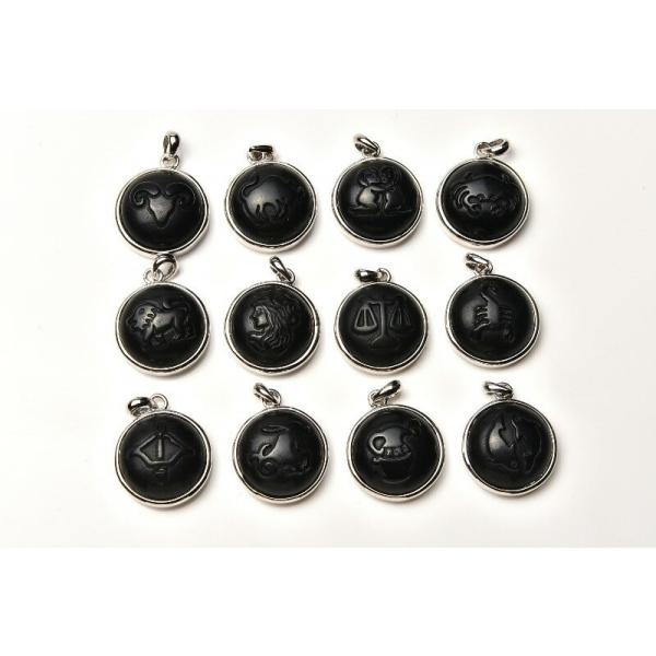 【材質】オブシディアン 十二星座 18mm【サイズ】約18mm【重さ】約6g【特徴・意味】オブシディアンに十二星座が彫刻されたペンダントトップです。<font size="2">PT::1799-0PP002k</font...