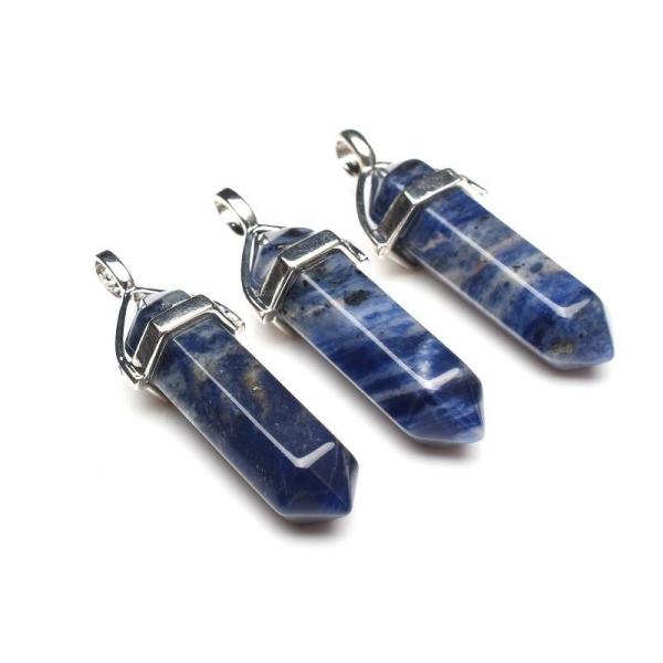 【材質】ソーダライト 38-40x8-9mm　産地：ブラジル【サイズ】約38-40x8-9mm【重さ】約4-5g【特徴・意味】ソーダライトの語源は、その名のとおり、 ソーダライトがナトリウムの含有量が高い鉱物なので「Soda（ナトリウム）」...