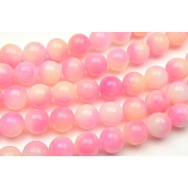 【材質】ジェード　ピーチ 8mm 【重さ】39g    美しいカラーのジェード（天然クォーツァイト）です。  クォーツァイトは、川のせせらぎのように心を穏やかにし、安らぎを与えてくれる石です。   こちらは染色による色合いのお品です。色落ち...