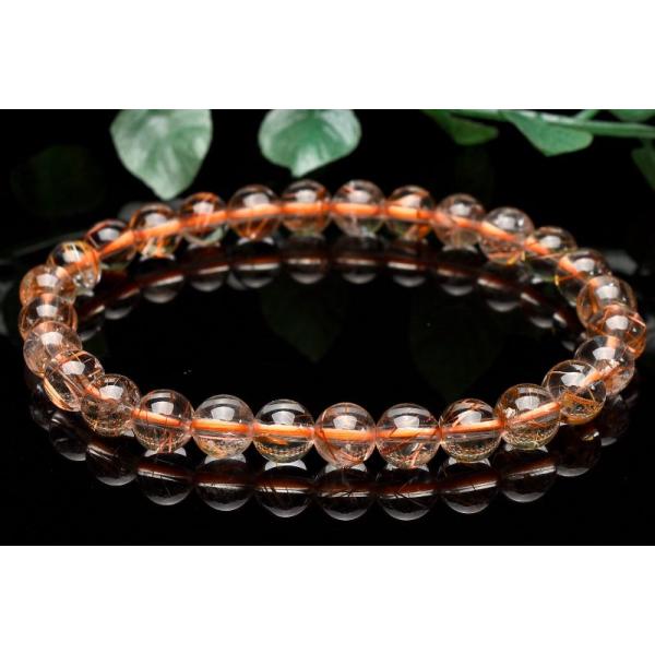 【材質】ブロンズルチルクォーツ 6.5mm 産地：ブラジル【サイズ】約6.5mm(±0.5mm)【腕周り】約15.5cm(伸縮性あり)【重さ】約11g【特徴・意味】水晶の透明度も抜群で繊細針がたくさん内包されていてこの価格はお買い得です。バ...