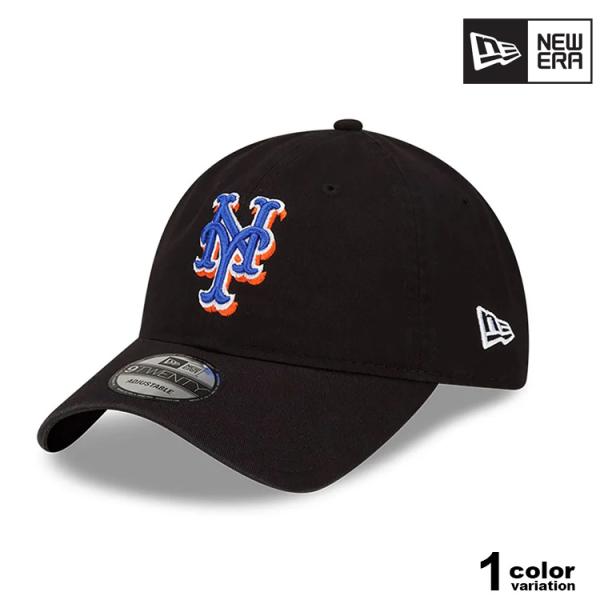 [ブランド]NEW ERA (ニューエラ)[アイテム] New York Mets MLB Core Classic Black 9TWENTY Adjustable Cap[素材] コットン100％【コメント】前面パネルに刺繍されたニュー...