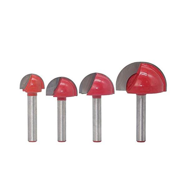 シャンク径 ：6 mm、切削直径：16mm，22mm，25mm，32mm。4種類のサイズのセットYG6硬質合金ブレード 45＃炭素鋼ボディ、表面塗装処理。高耐摩耗性、耐屈曲性、優れた物性用途：木材加工、U溝加工、彫刻、切削など。適切な材料タ...