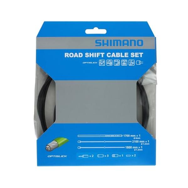 シマノパート:Y60198010ブラックインナーワイヤー:φ1.2mm×2100mm1本 φ1.2mm×1800mm1本スモールパーツ:アウターキャップ4個、シールドアウターキャップ2個、インナーエンドキャップ2個アウターケーシング:OT-...