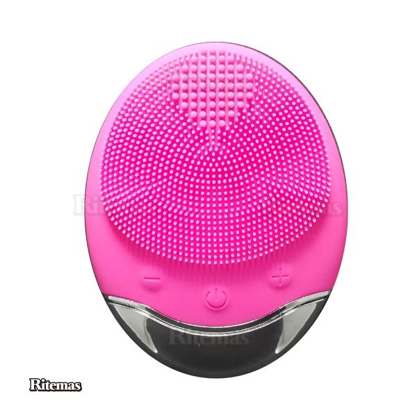 ■商品名：ワイヤレス電動洗顔器■カラー：ピンク■材質：シリコン＋ABS■重さ：約68g■出力：DC5V/2A■振動率：12000回/min■本体サイズ(約)：60×83×42mm■防水等級：IPX7■付属品：本体、充電コード、英語取扱説明書...