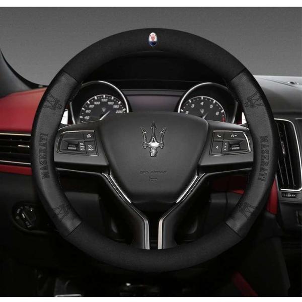 サイズ：外径38cm　 内径30cm素材：スエード＋牛革製通気性がよく、手汗を吸収やすい。高級感と質感にこだわった本革の生地です。触感よく、汚れ防止、滑り止め、磨きに耐え、通気性がよくの素敵なハンドルカバーです。