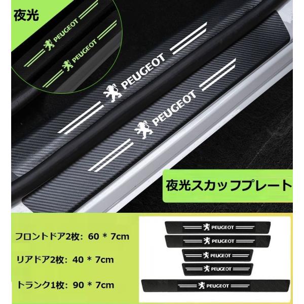 ●商品内容運転席側用、助手席側用、後部席両側用 4ドア用+バックドア用 5枚 セット（サイズは画像参考）●優れた素材車用ドア保護フィルムは夜光効果があり、フィット感が高い。高品質超繊皮製で柔軟性を持って、サイドシルに曲面がある場合にも対応で...