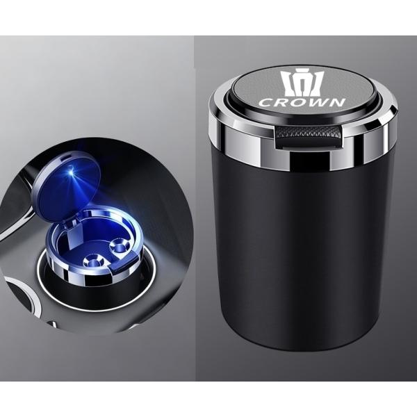 ●商品サイズ：約9.8cm×7cm【クールなLEDライト付き】LED搭載、蓋を開ける瞬間LEDライトがブルーに点灯します、特に夜間は美しく実用的です。LED照明は暗視を向上させ、真っ暗の場合でも簡単に利用いただけます。【灰皿のお手入れ簡単】...