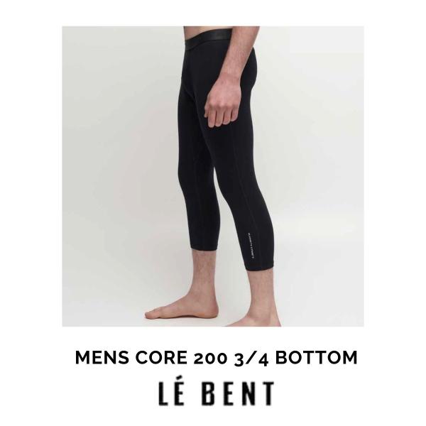 LE BENT MENS CORE 200 3/4 BOTTOMCOLOR：BLACKSIZE : S, M, LRayon from Bamboo - 66.5%Merino Wool - 28.5%Elastane - 5%- SIGN...