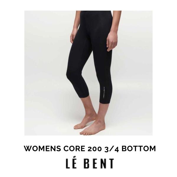 LE BENT WOMENS CORE 200 3/4 BOTTOMCOLOR：BLACKSIZE : S, M, LRayon from Bamboo - 66.5%Merino Wool - 28.5%Elastane - 5%- SI...