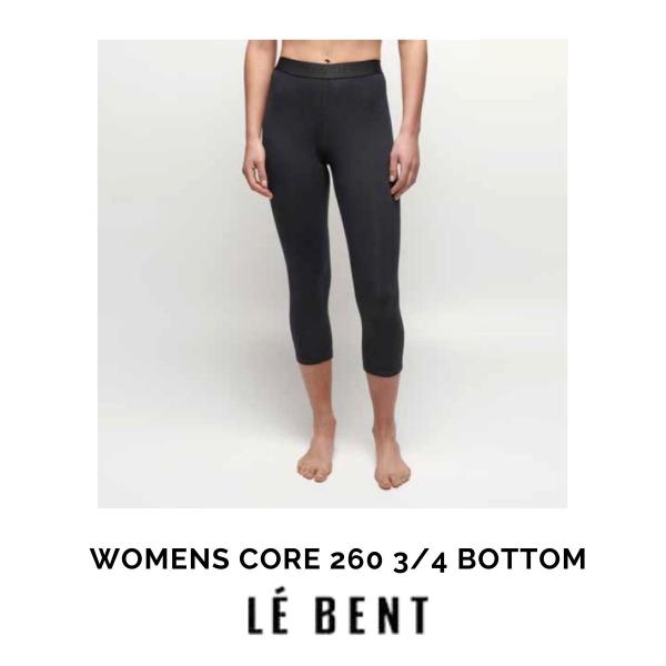 LE BENT WOMENS CORE 260 3/4 BOTTOMCOLOR：DARK CLOUDSIZE : S, M, LRayon from Bamboo - 66.5%Merino Wool - 28.5%Elastane - 5...