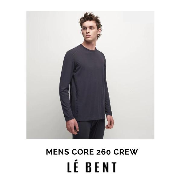 LE BENT MENS CORE 260 CREWCOLOR：DARK CLOUDSIZE : S, M, LRayon from Bamboo - 66.5%Merino Wool - 28.5%Elastane - 5%- SIGNA...