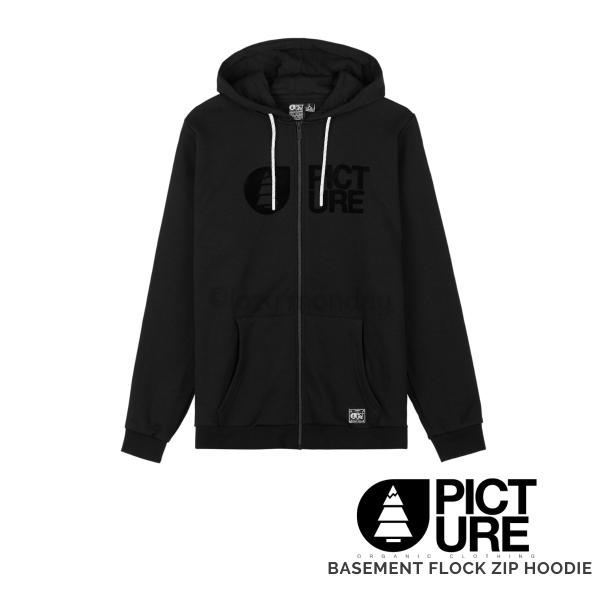 PICTURE ORGANIC CLOTHINGピクチャーオーガニッククロージングBASEMENT FLOCK ZIP HOODIECOLOR：BLACKREGULAR FIT65% Organic Cotton 35% Recycled ...