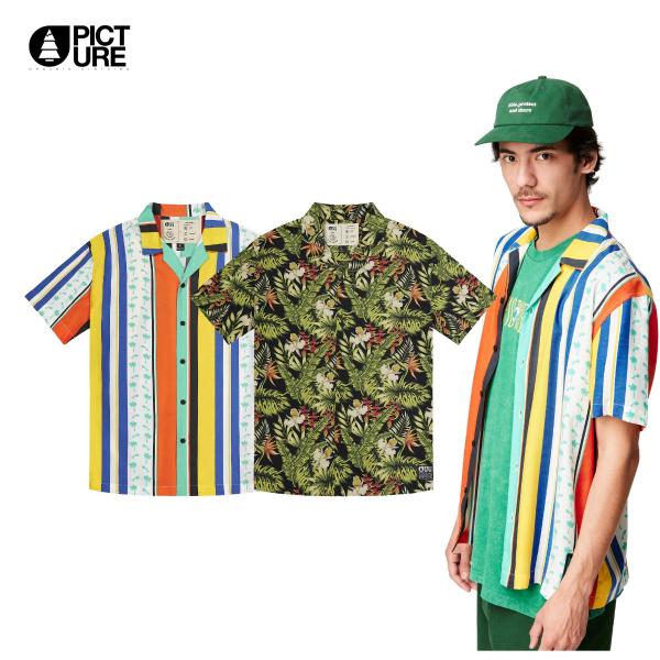 PICTURE ORGANIC CLOTHINGMAREEBA SHIRTピクチャー　ピクチャーオーガニック リサイクル　サステナブル　エコ　アウトドア　スノーボード　スノボ　スキー　サーフィン　スケート　スケーター　キャンプ  半袖シャツ