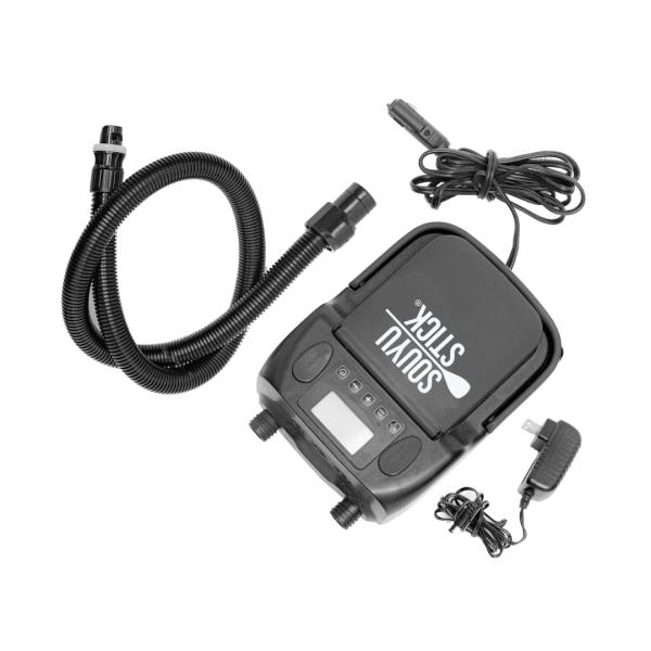 Souyu Stickポータブル電動ポンプ（リチウム電子内蔵電動ポンプ）リチウムバッテリーを内蔵した16PSIまでポンピング可能な電動ポンプ。本体を持って行くだけで、1〜3挺のポンピングが可能です（充電残やボードの大きさによる）。携帯などを...