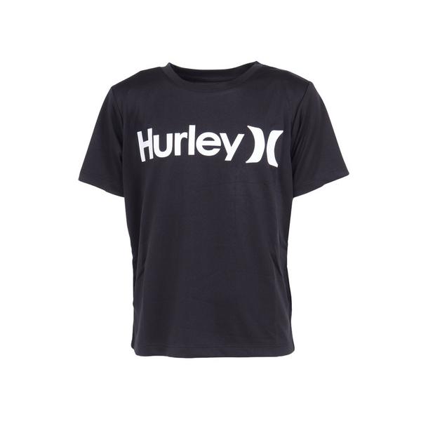 ハーレー HURLEY ヴィクトリア ビクトリア サーフ&amp;スノー Victoria Surf&amp;Snow マリンウエア ラッシュガード Junior ジュニア じゅにあ 子供 JR 半袖 黒 ブラック HURLEYrg24 j...
