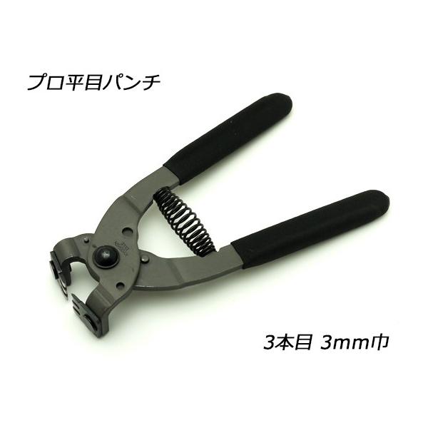 ■型番：E50185■販売価格：3520円（税込）　　/　　3200円（税抜）■商品名：プロ平目パンチ 3本目■サイズ：3mm巾■メール便について：この商品はメール便には対応しておりません。■発送予定目安：4日以内（日祝日は除く）■JANコ...