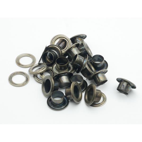 ■型番：EG75543-04■販売価格：231円（税込）　　/　　210円（税抜）■商品名：ハトメリング No.500■色：アンティック■サイズ：外径11.5×高さ6×内径6.9mm■内容：20ヶ■メール便について：メール便（220円）対応...