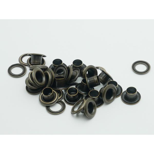 ■型番：EG75544-04■販売価格：198円（税込）　　/　　180円（税抜）■商品名：ハトメリング No.300■色：アンティック■サイズ：外径9×高さ5×内径5mm■内容：20ヶ■メール便について：メール便（220円）対応商品です。...