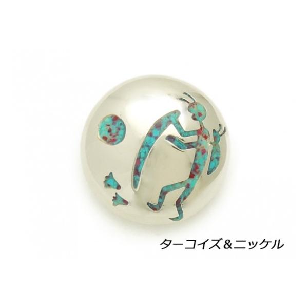 ■型番：HSC25-801L-S0■販売価格：1870円（税込）　　/　　1700円（税抜）■商品名：インセットコンチョ ココペリ■色：ターコイズ（ニッケル）■サイズ：25mm■内容：1ヶ■メール便について：メール便（220円）対応商品です...