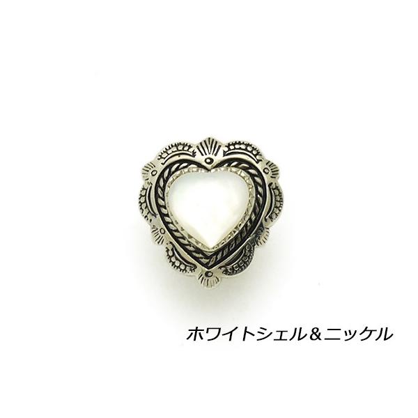 ■型番：HSC98183C-S7■販売価格：1485円（税込）　　/　　1350円（税抜）■商品名：ハートシェイプコンチョ■色：ホワイトシェル（ニッケル）■サイズ：15×16mm■内容：1ヶ■メール便について：メール便（220円）対応商品で...