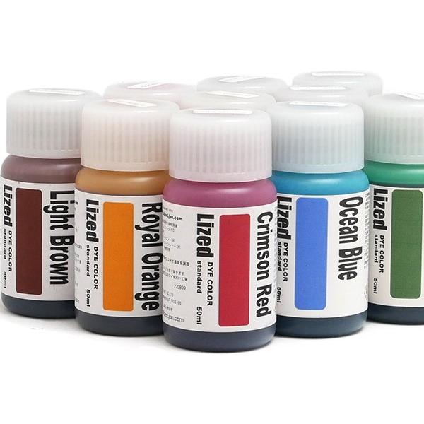 ■型番：PL005■販売価格：660円（税込）　　/　　600円（税抜）■商品名：【Lized】ダイカラー（溶剤性）■色：全10色、シャインイエローD/ロイヤルオレンジD/ローズピンクD/クリムゾンレッドD/ボルドーレッドD/ブライトパープ...