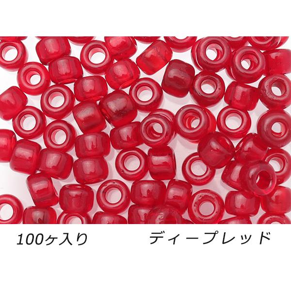■型番：PS630-100■販売価格：1925円（税込）　　/　　1750円（税抜）■商品名：【大袋】ガラスビーズ■色：ディープレッド■サイズ：外径7.5mm×長さ5.5mm 穴径3.2mm■内容：約100ヶ■メール便について：メール便（2...