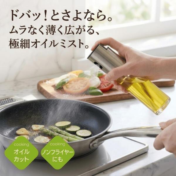 プッシュでヘルシーオイルスプレー/ぷっしゅでへるしーおいるすぷれー【商品説明文】油のとり過ぎ防止。簡単プッシュでかけ過ぎやムラを防ぐ！「気づいたら油を入れすぎてしまう…」「フライパンにうまく広がらない…」そんなお悩みはありませんか？プッシュ...