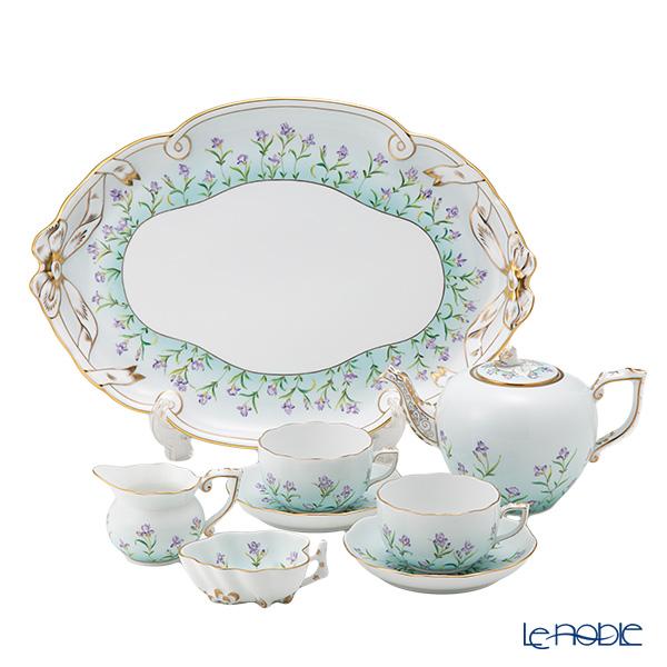 ハンガリーの広大な野原で可憐に咲き誇る、美しいアイリスの花。 ヘレンド Herend ハンガリー セット商品