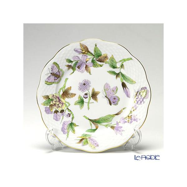 異なる寒色と暖色が合わさった新しい色彩がヴィクトリアの文様に緻密に施された2011年の新作 ヘレンド Herend ハンガリー 中皿（18〜24.9cm）