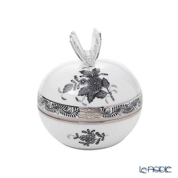 プラチナの装飾と上品なブラックカラーが美しい ボンボン入れで、春の訪れをお祝いしましょう。 ヘレンド Herend ハンガリー その他キッチン用品