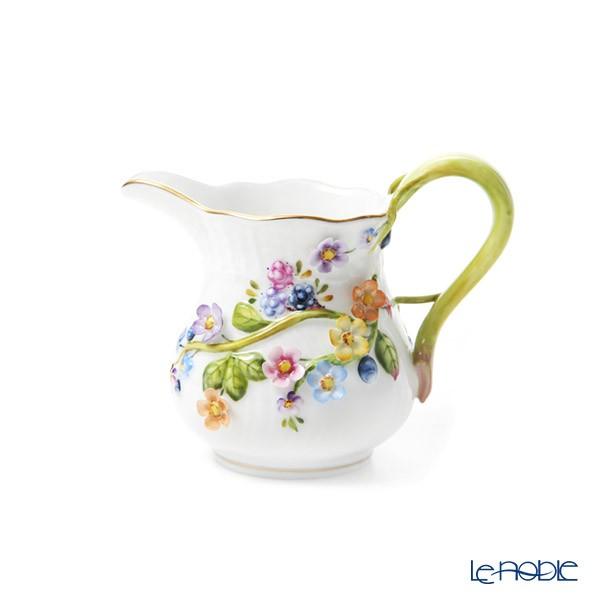 小花や蔓、野イチゴなどが立体的に装飾された色鮮やかなシリーズ。 ヘレンド Herend ハンガリー クリーマー