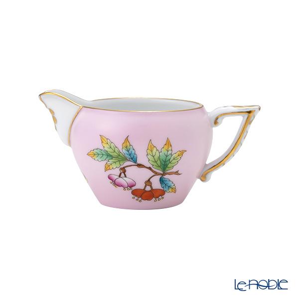 ピンク地に色鮮やかな蝶や牡丹の花のモチーフのコントラストが美しい逸品。 ヘレンド Herend ハンガリー クリーマー