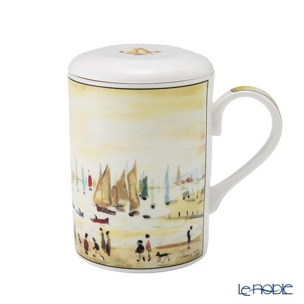 マッチ棒のように細長い人間を描いた独特の作風で知られる英画家 L・S・ローリーのマグカップ。 ロイカーカム Roy Kirkham イギリス マグカップ