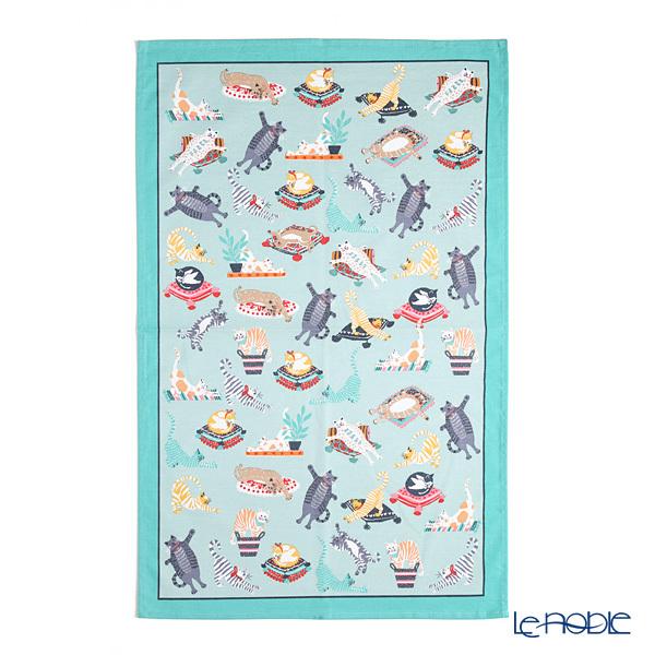 【AM10時までのご注文で当日出荷可】ネコがいっぱい 優しいプリントが魅力のキッチンタオル。 アルスターウィーバーズ ULSTER WEAVERS イギリス キッチンタオル・ティータオル