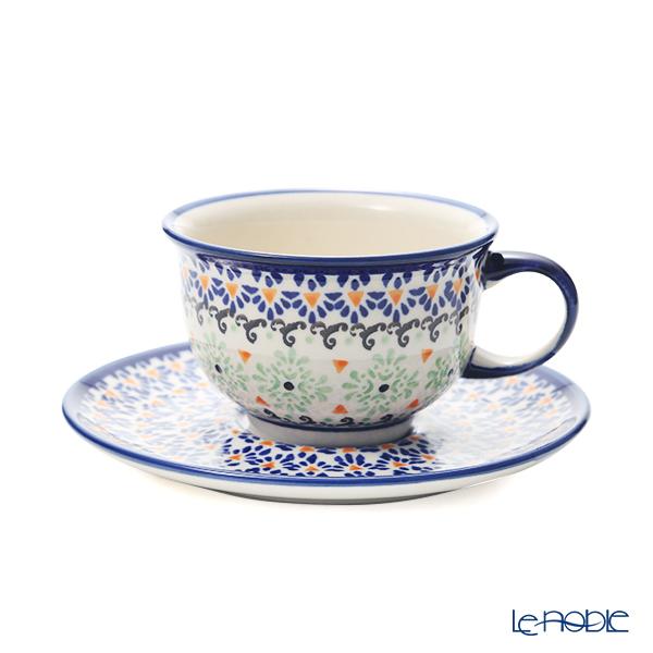 【AM10時までのご注文で当日出荷可】丸みを帯びたシェイプと飲み口に向かった美しい曲線が、優雅で可愛らしいカップ＆ソーサー。 ポーリッシュポタリー ボレスワヴィエツ Zaklady Ceramiczne BOLESLAWIEC Polisf...