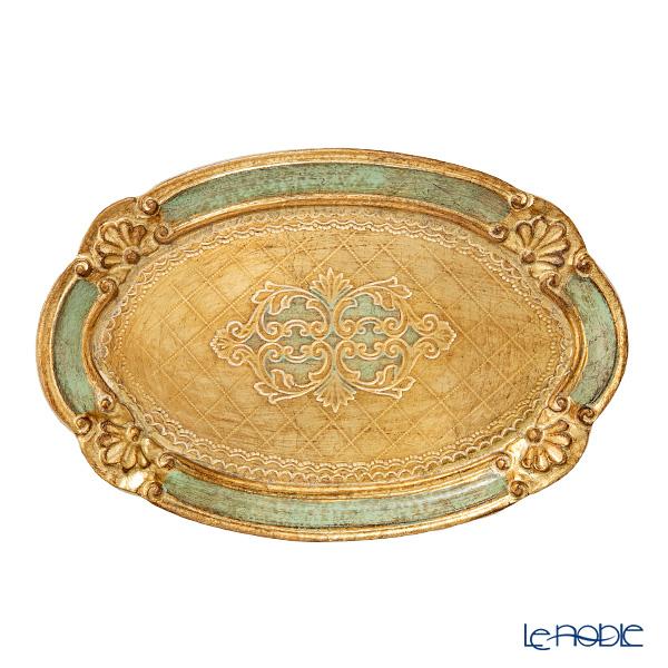 イタリア ルネッサンス時代を彷彿させるアンティーク調デザインの木製トレイ ソルディ SOLDI イタリア お盆・トレイ