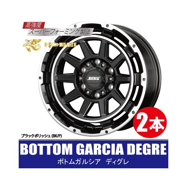 ◆メーカー名：KITジャパン◆ホイール名：ボトムガルシア ディグレ BOTTOM GARCIA DEGRE◆インチ：15インチ◆穴数・PCD：6H139.7◆ホイールカラー：ブラックポリッシュ◆本数：2本◆状態：新品2本価格です出品画像はイ...