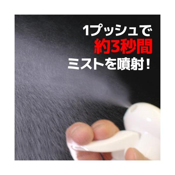 新色ブラックの登場！！1プッシュできめ細かくやさしいミストを約3秒間噴霧できるスプレーボトルです。一回で噴霧する量はわずか1.6mlととっても経済的。しかも連続して噴霧できる特殊なトリガーを採用しているので従来のスプレーのように何度もトリガ...