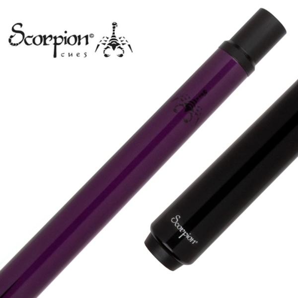タップ 12.4mm 5層　ミディアムタップ先角 3mm ブラックフェルールシャフト 29インチ　カーボンファイバーシャフトジョイント クイックリリース(ユニクロック互換性)リングカラー ブラックコンポジットフォアアーム パープル/ブラック...