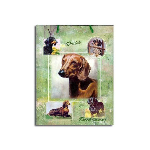 ダックスフンドの紙袋紙質もしっかりしているので、贈り物などを入れると嬉しさ倍増♪喜ばれること請合いです！大事な方へのプレゼントにお使い下さい☆もちろんグッズマニアのコレクション・アイテムとしてもお奨めです。サイズ：28ｃｍ ｘ 22.5ｃｍ...