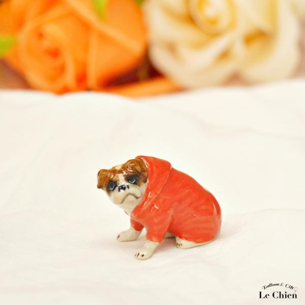 ギフト対応↑詳細はこちらをクリック！★フランス KLIMA(クリマ)社から直輸入★《ブルドッグ》w.clothes　mini 6種類クリマのデザイナーが細部までこだわりデザインしている磁器製フィギュアの名品です。可愛いウェアーを着たブルちゃ...