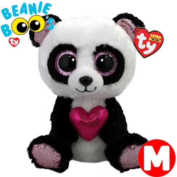 ビーニーブーズのぬいぐるみパンダのエスメの紹介・キラキラの大きな目が特徴のビーニーブーズシリーズ・定番のMサイズはインテリアにも持ち運びにもちょうどいいサイズ・見つめたら見つめ返してくれるキュンキュンなお目目。明るく元気で鮮やかな色使い、な...