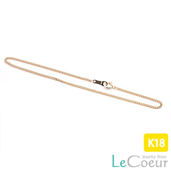 【素材】K18【形状】喜平【長さ】全長18cm(留め金具込)