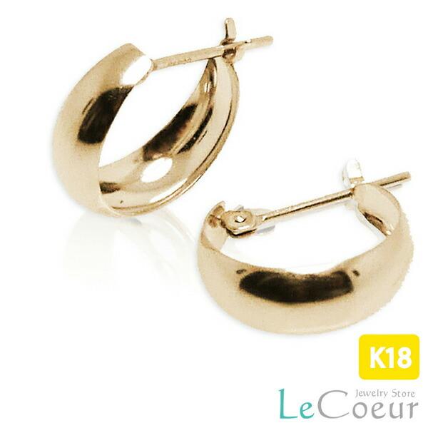 【素材】K18【サイズ】約 5mm×13mm地金のみを使用した月形のフープピアススッキリとしたデザインでどんなスタイルにもマッチ月形フープピアス 地金 宝石なし ジュエリー 人気 デザイン レディース メンズ ギフト対応 18金 イエロー ...