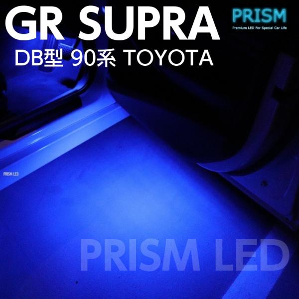 トヨタ GR SUPRA/GRスープラ90系型式：DB型対応年式：R1.5〜純正カーテシランプはLED化されていますが黄色いホワイトカラーなので暗くて不満…そう感じている方に強くおススメします。ユニットごと全て交換しちゃうから簡単に妖艶なブ...