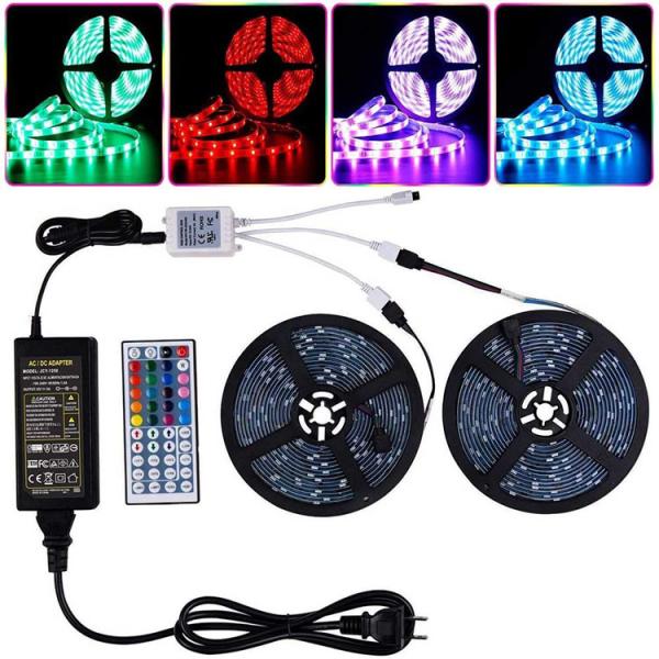 5M/300LEDｘ2個セット電圧：DC12V出力：5Aパッケージ内容セット内容：5M LED本体*2、コントローラ*1、給電ACアダプタ*1【検索用キーワード】LEDテープライト,クリスマス　LED イルミネーションライト かわいい クリ...