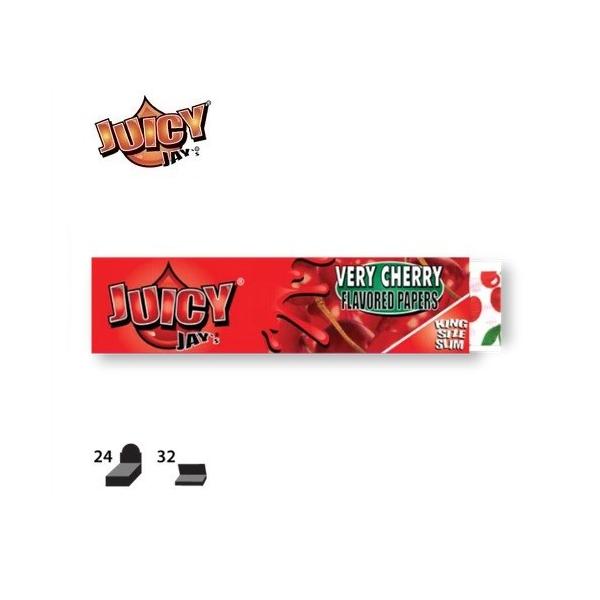 ■商品名：JUICY JAY'S VERY CHERRY KING SIZE SLIM■サイズ：109mm×44mm■内容：1冊＝32枚・1箱＝24冊■原産国：スペイン ■素材：ヘンプペーパー■燃焼：スローバーニング■フレーバー：ベリーチェ...
